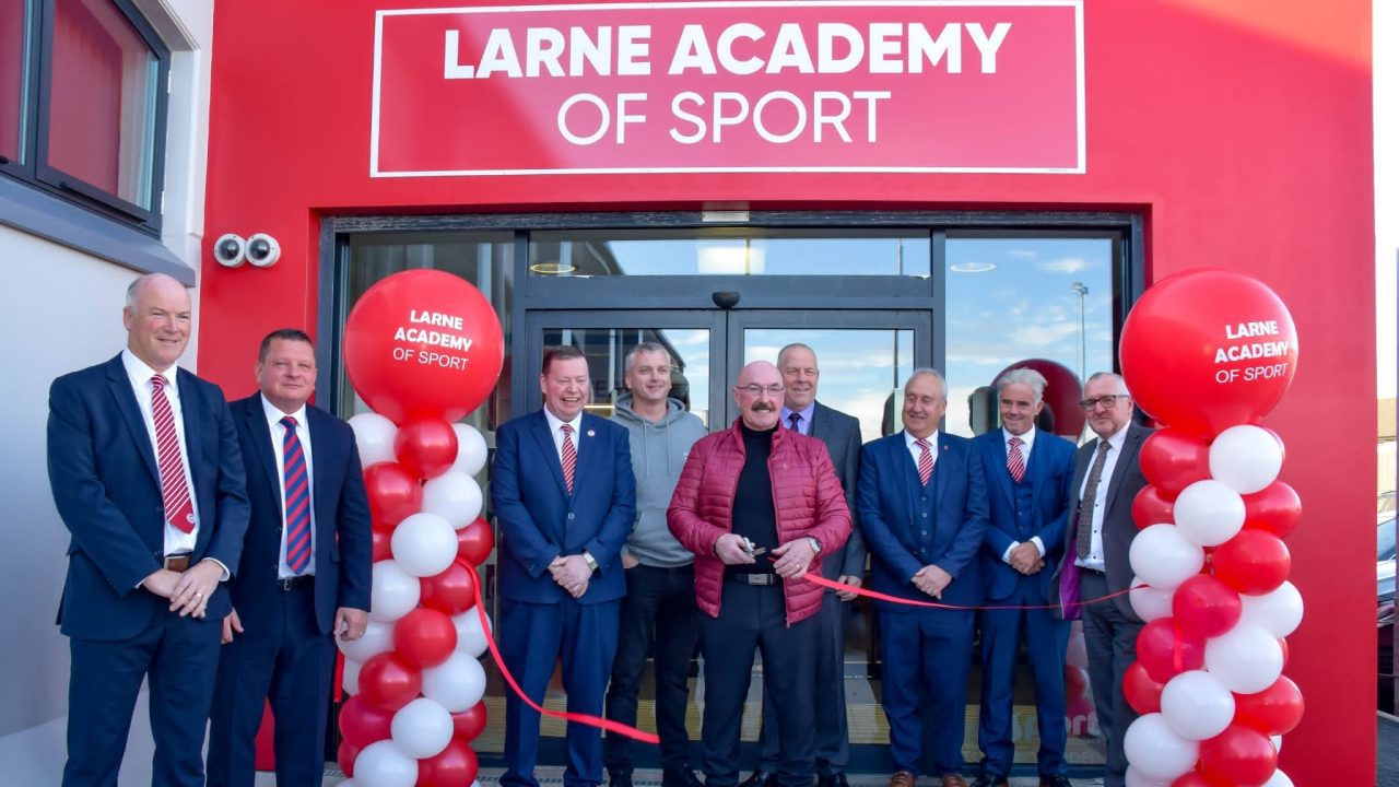 Ribbon cut on new Larne Academy of Sport | Larne FC